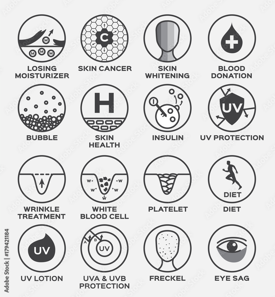 skin icon and vector / losing moisturizer cancer whitening blood ...