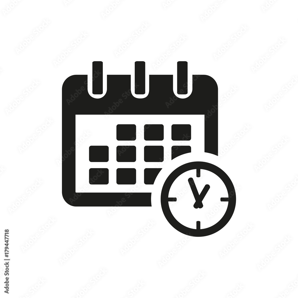 Schedule Vector Icon Stock Vector | Adobe Stock