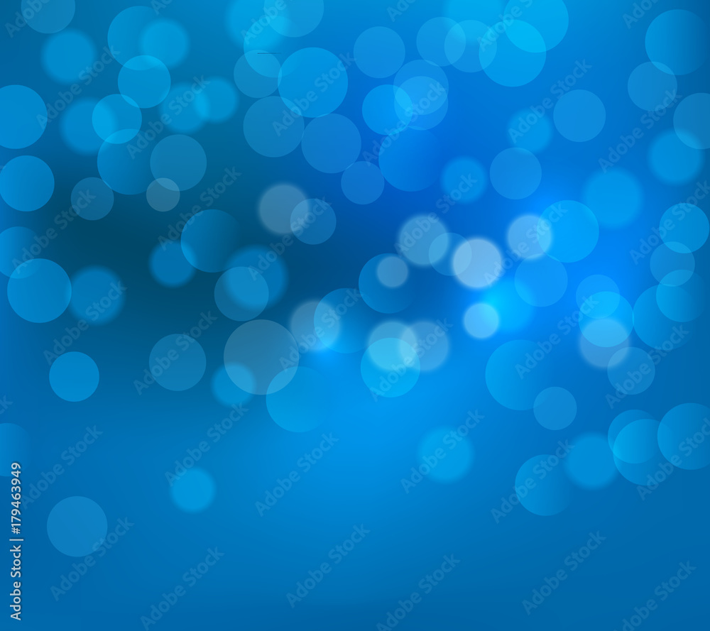 Blue Christmas Lights Background