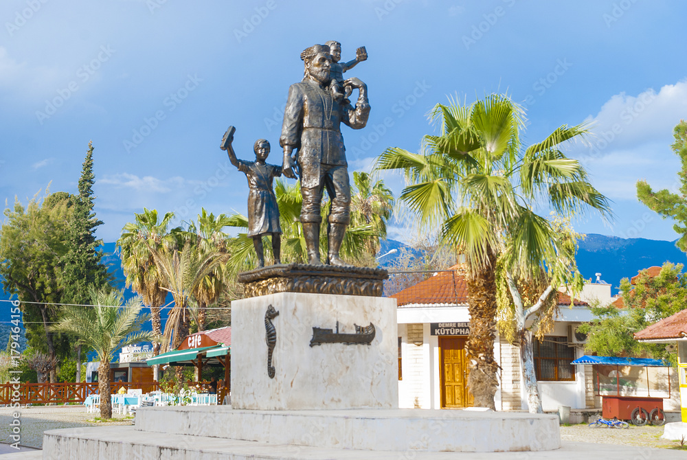 Foto Stock Demre, provinces of Antalya, Turkey -March 10, 2014:Monument ...