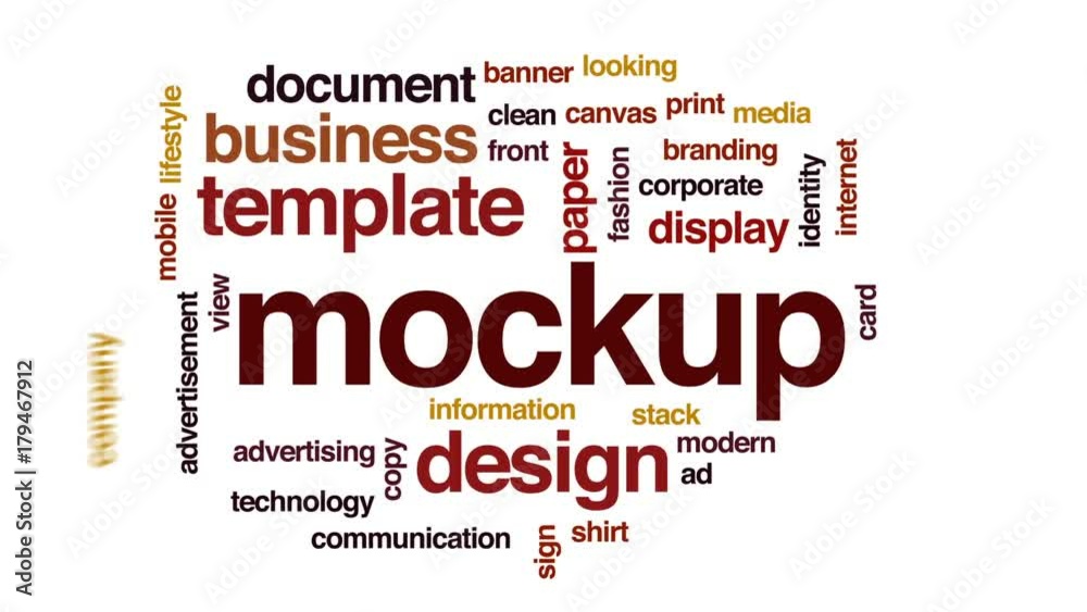 Mockup animated word cloud, text design animation. Stock Video | Adobe ...