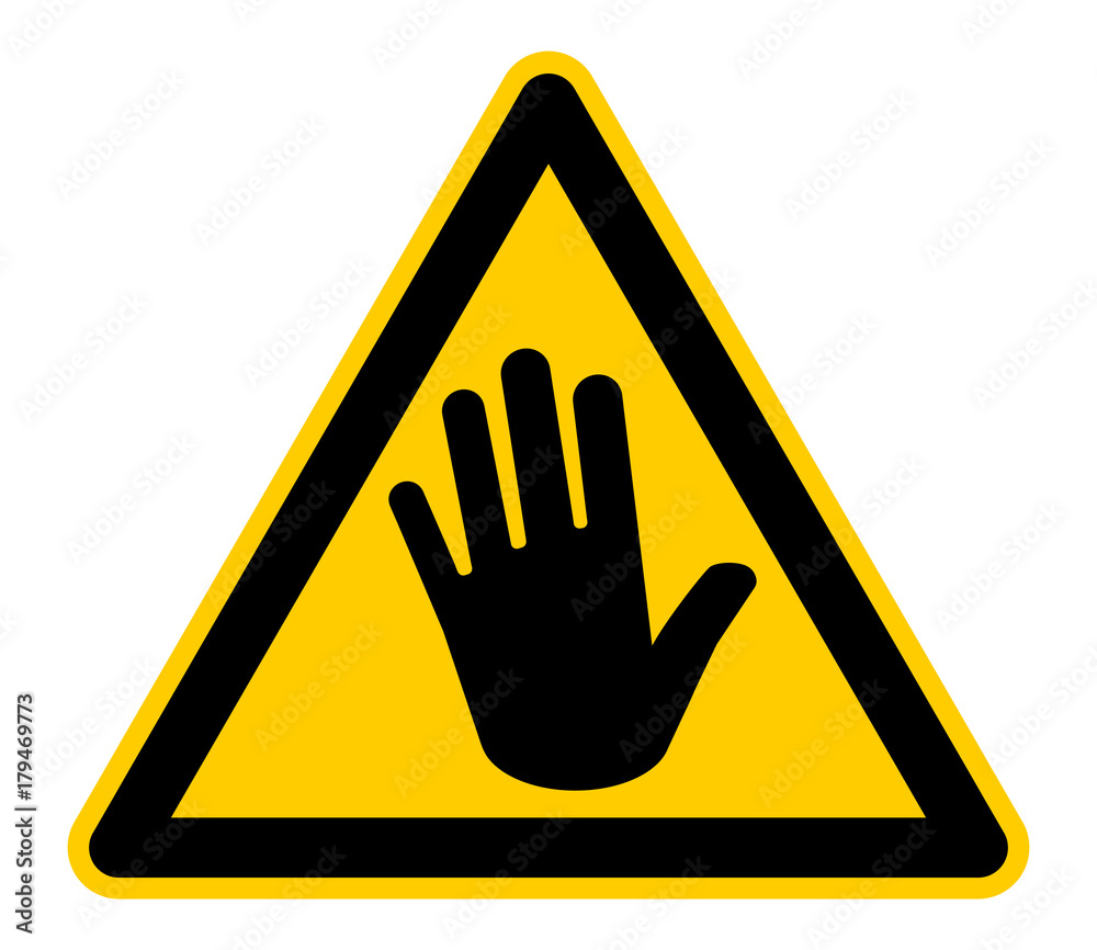 wso295 WarnSchildOrange - german - warnzeichen: Handzeichen ...