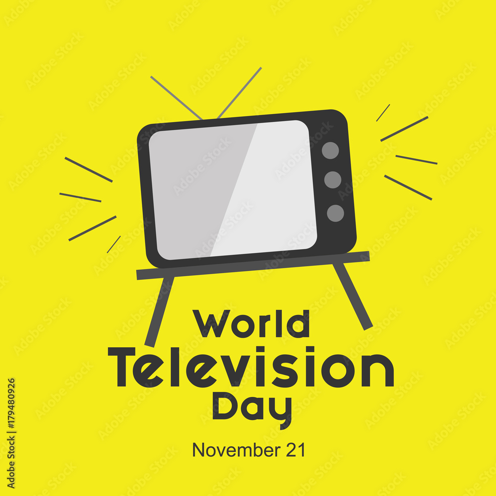 World Television Day Logo Vector Template Design Stock Vector | Adobe Stock