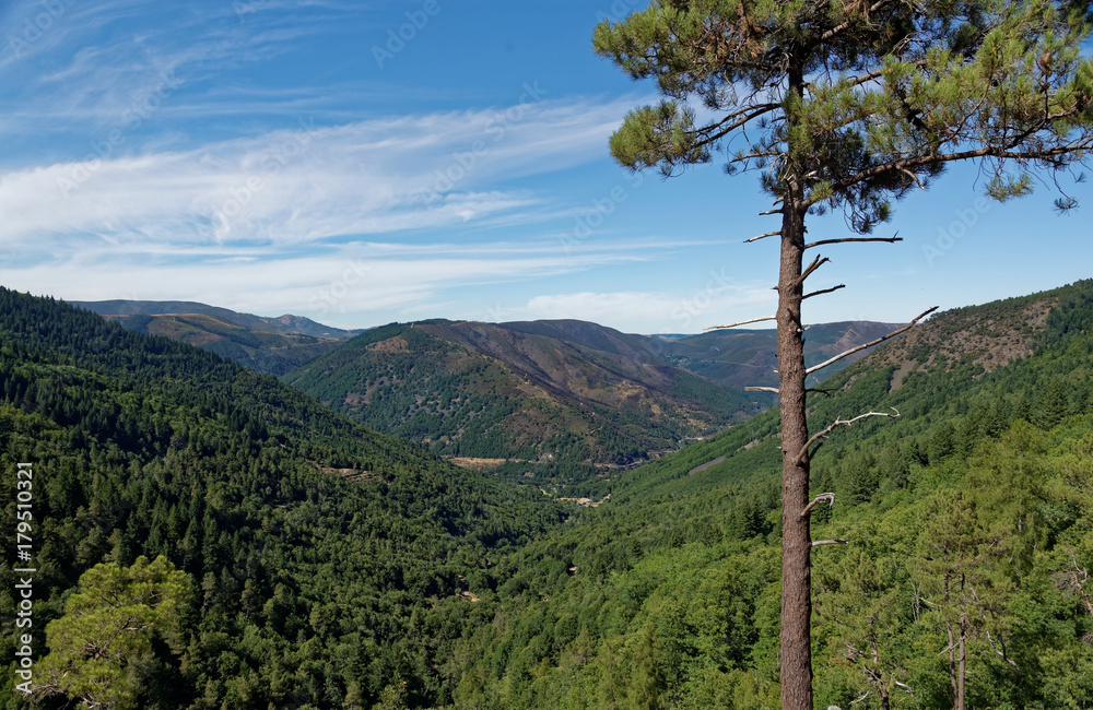 Landscape of Serra da Estrela (Star Mountain Range) that is the highest ...