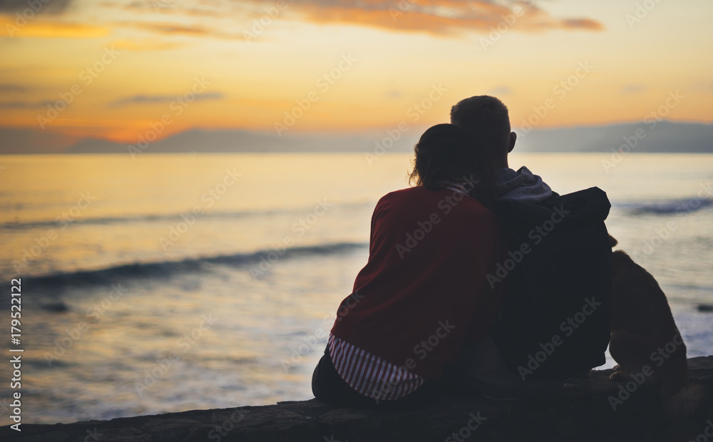 Hugging At The Beach