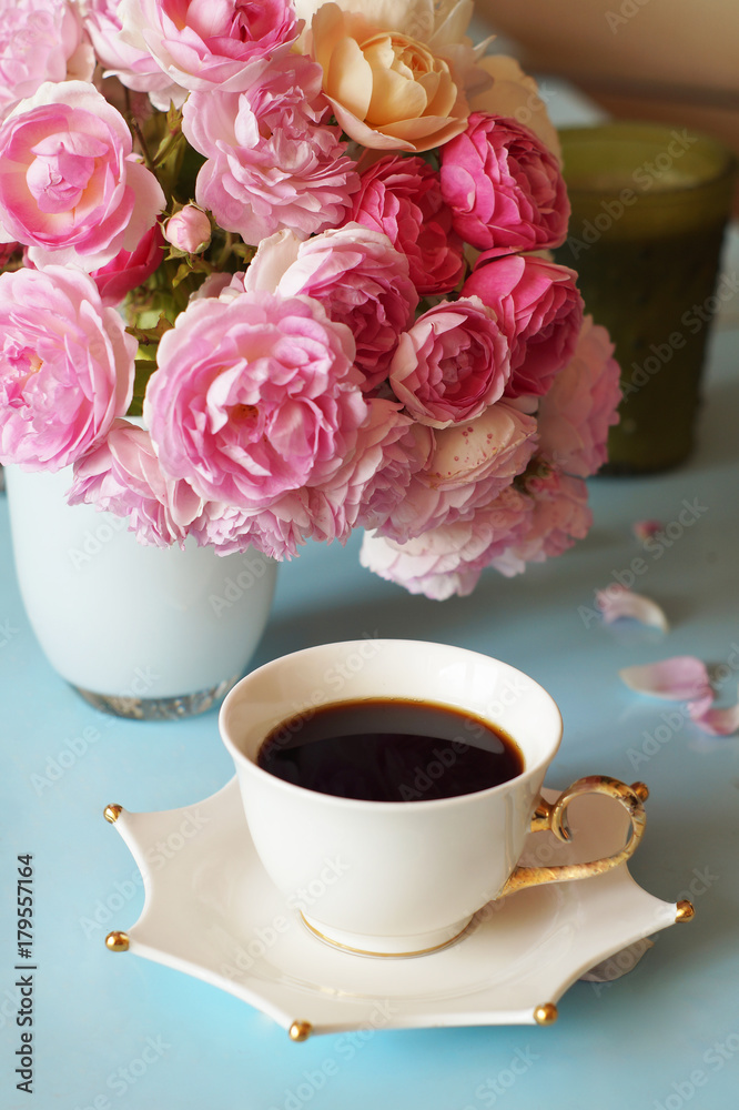 Morning Flower And Coffee