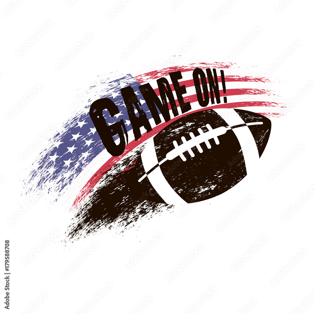 American Flag Football Vector