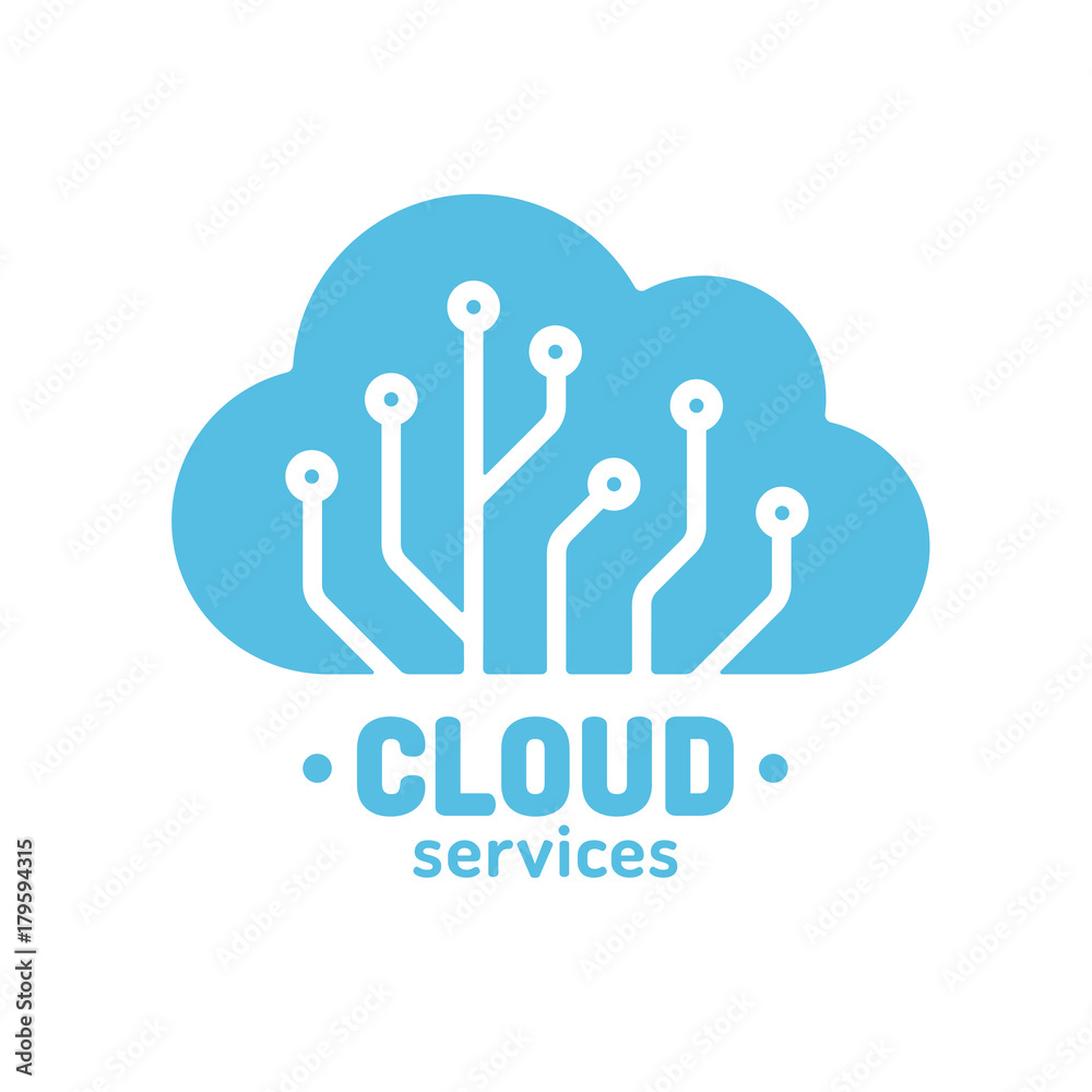 Cloud technology logo Stock Vector | Adobe Stock