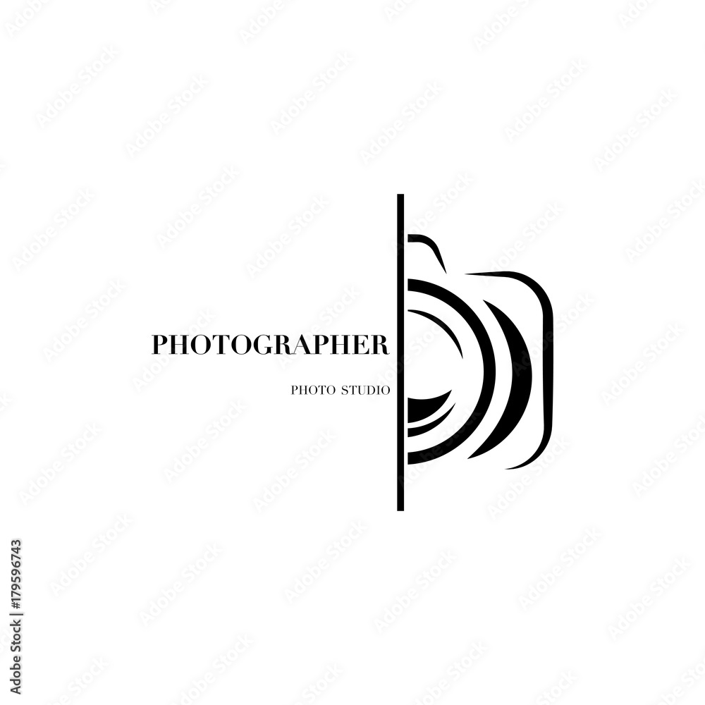 Abstract camera logo vector design template for professional ...