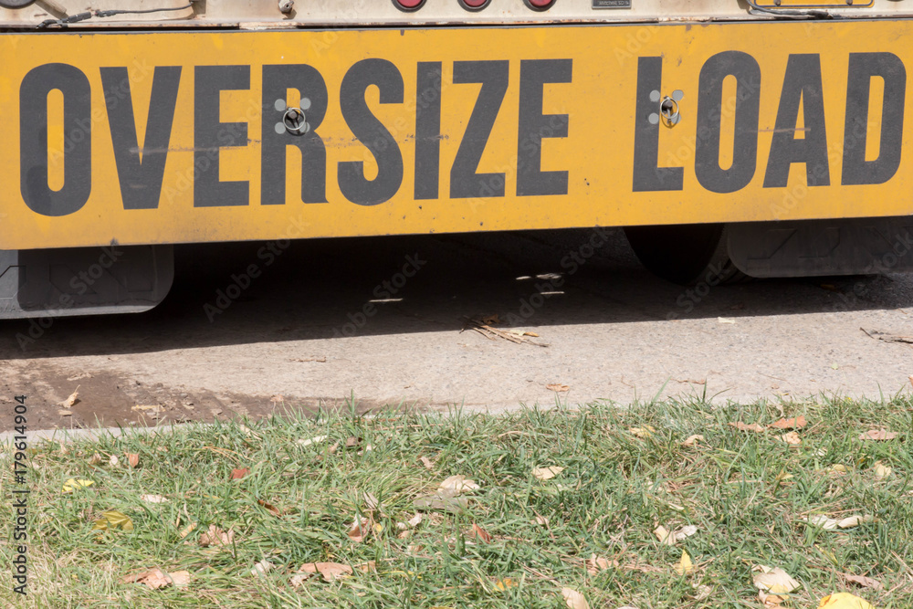 Oversize load sign on the back of a semi truck Stock Photo | Adobe Stock