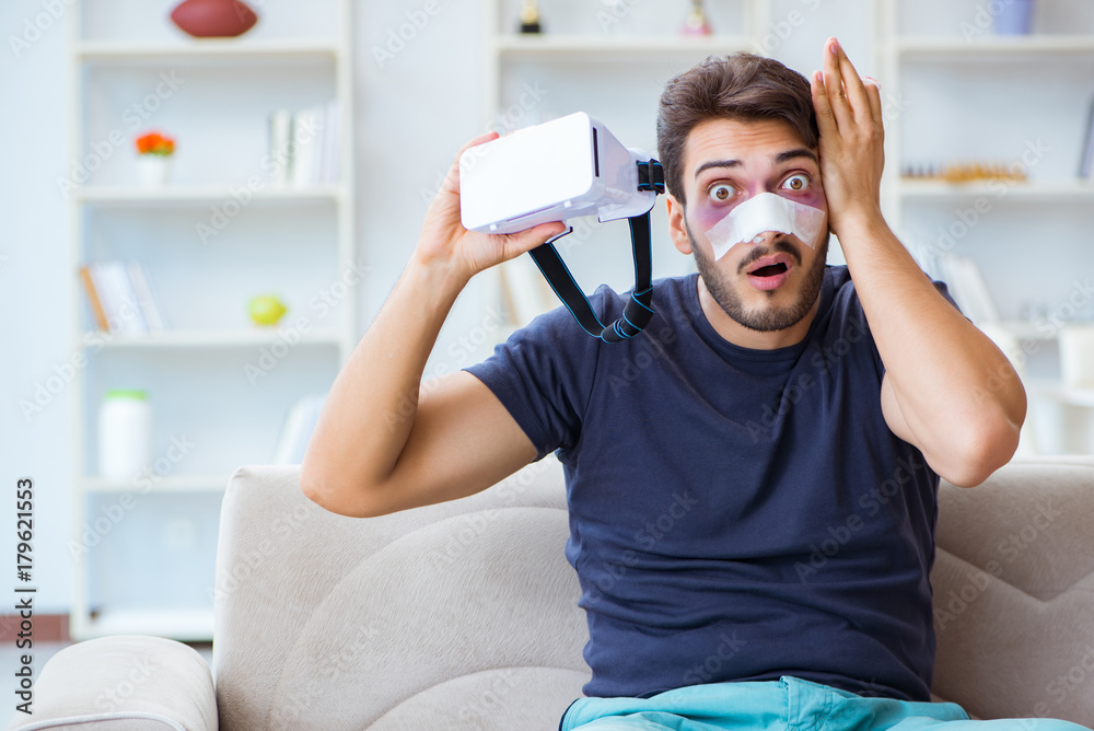 Young man defeated in sports game suffered loss with broken blee Photos ...