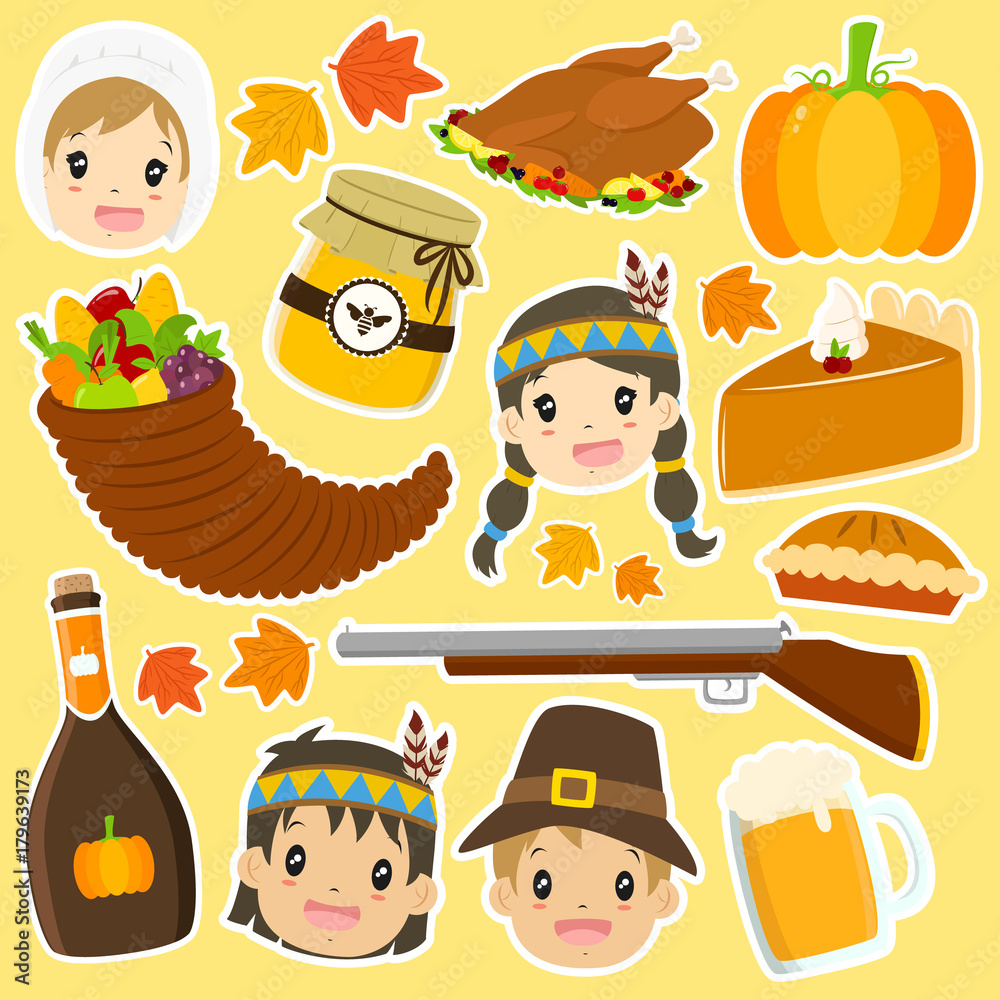 Native Americans And Pilgrims Clipart