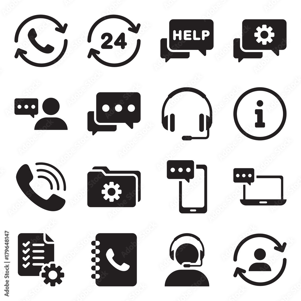 Support service vector icon. Support service and telemarketing vector ...