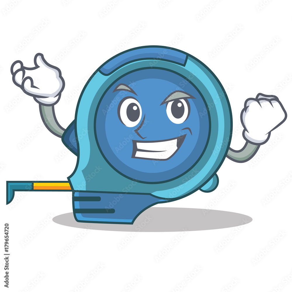 Successful tape measure character cartoon Stock Vector | Adobe Stock