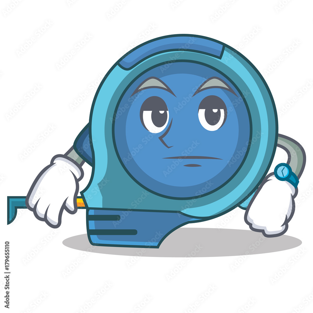 Waiting tape measure character cartoon Stock Vector | Adobe Stock