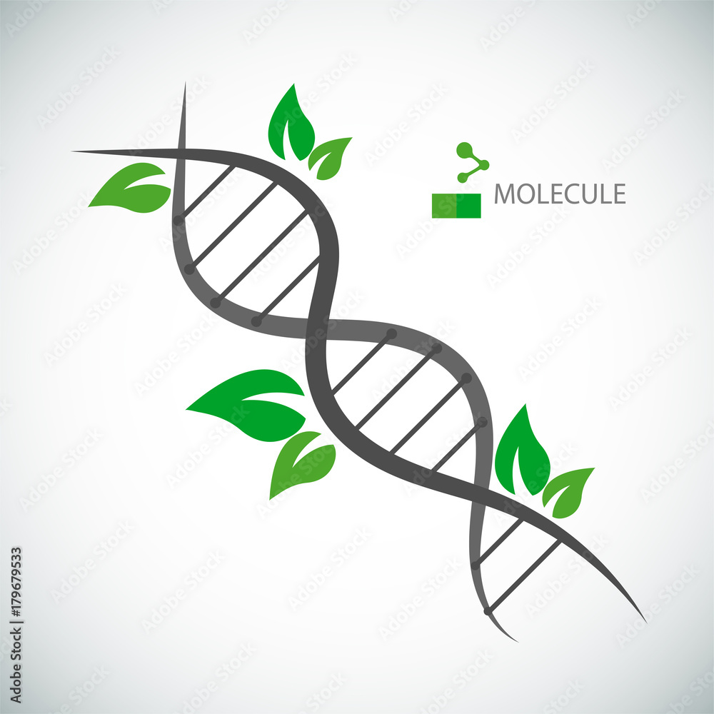 Logo dna structure. Vector pattern of the molecule. Icon for the ...