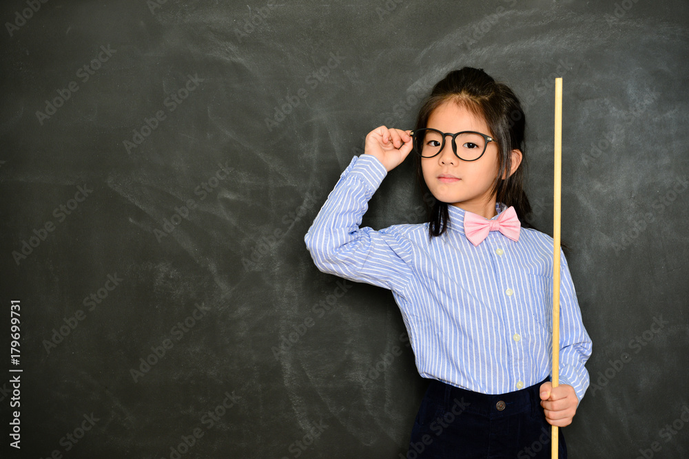 female tutor using stick teaching study class Stock Photo | Adobe Stock