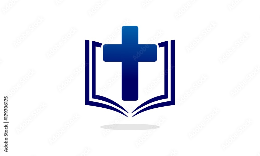 Book Christian Logo Stock-Vektorgrafik | Adobe Stock