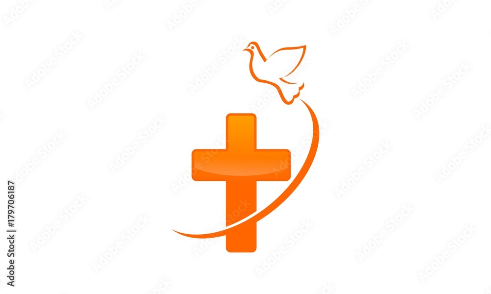 Christian dove logo Stock Vector | Adobe Stock