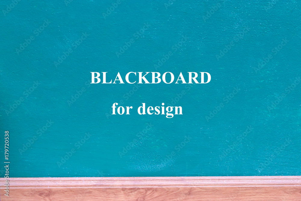 Clean green blackboard and brown wooden with message for design ...