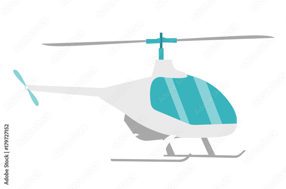 Helicopter vector cartoon illustration isolated on white background ...