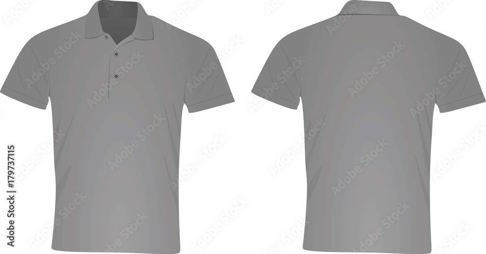 Vetor de Grey polo t shirt. vector illustration do Stock | Adobe Stock