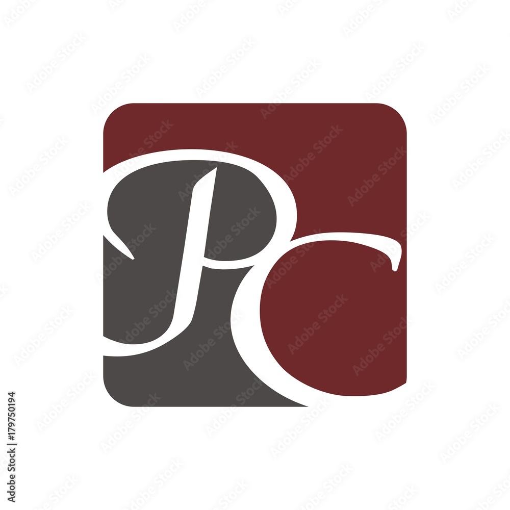 PC logo initial letter design template vector illustration. Stock ...