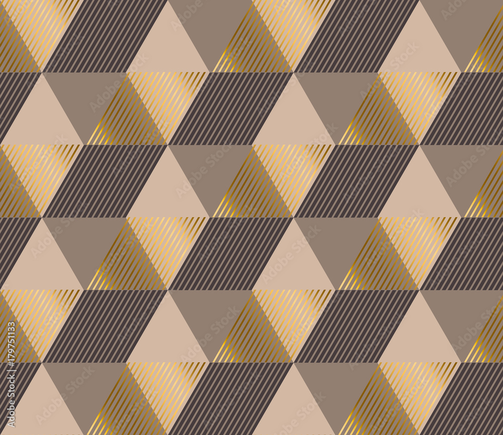 Formal polygon striped seamless pattern vector illustration. Concept ...