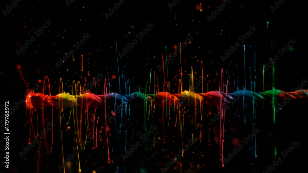 Rainbow linear paint splatter background Stock Photo | Adobe Stock