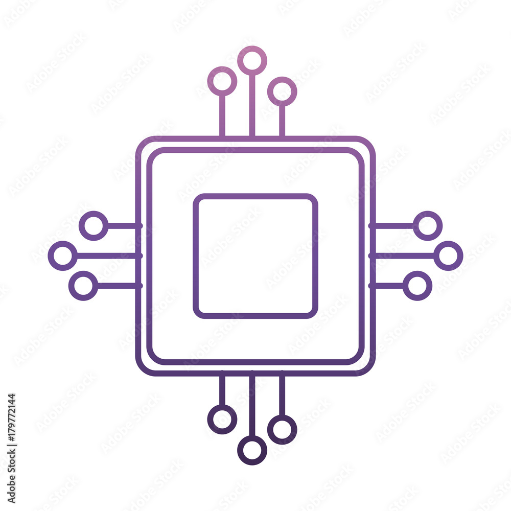 computer chip icon over white background vector illustration Stock ...
