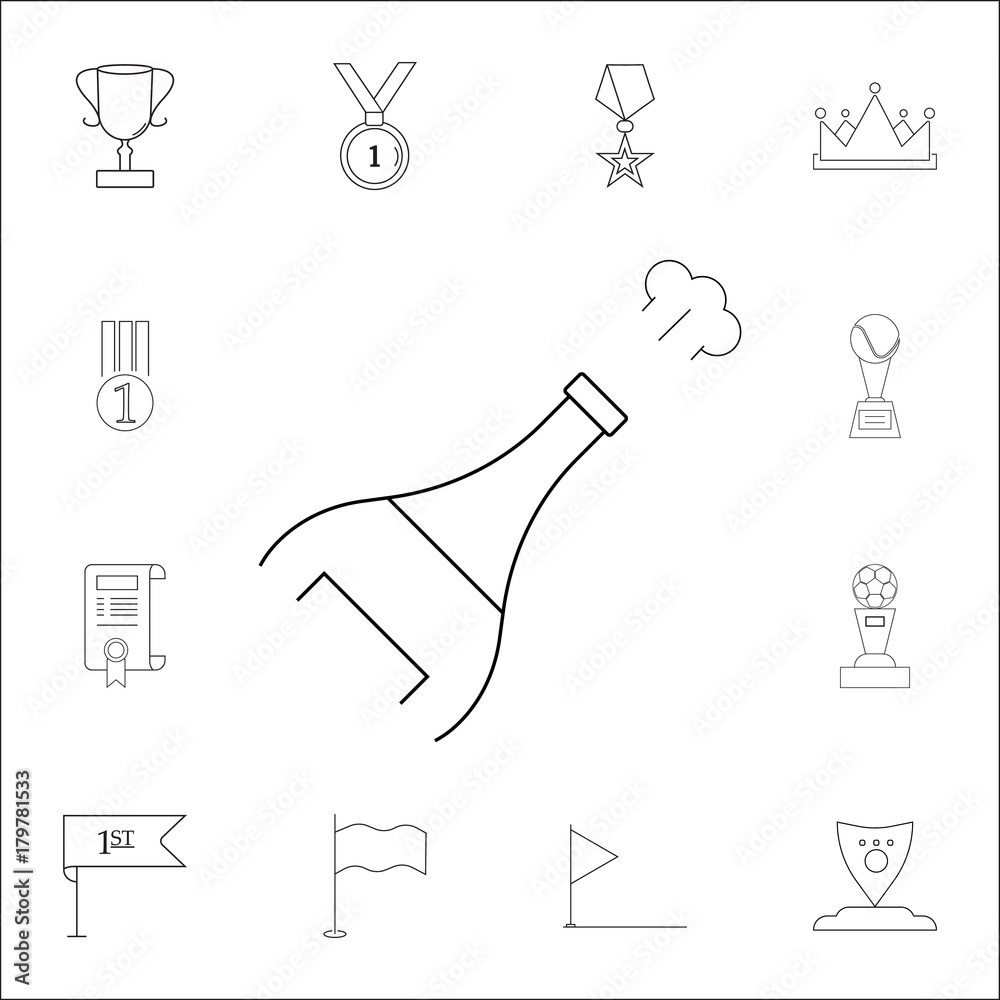 Champagne spray icon. Set of prizes icons. Web Icons Premium quality ...