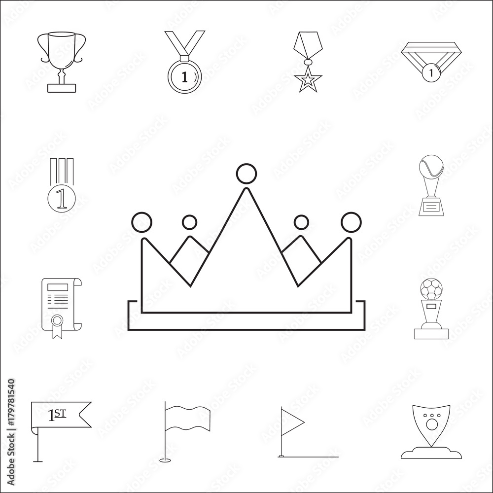 Crown icon. Set of prizes icons. Web Icons Premium quality graphic ...