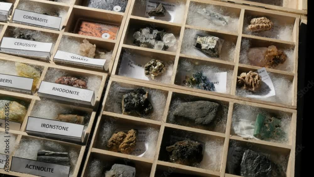 Geology mineral collection of various sedimentary metamorphic and ...