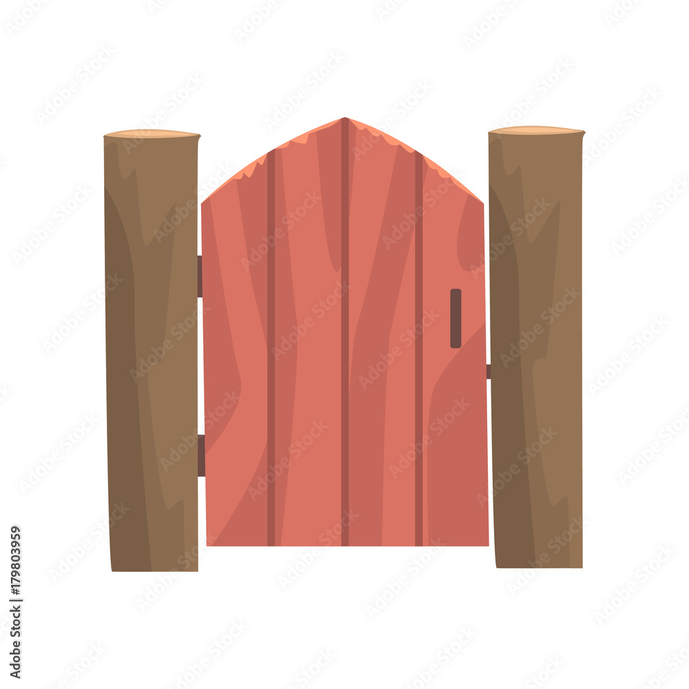 Wooden rural wicket cartoon vector Illustration Stock Vector | Adobe Stock