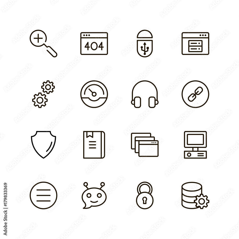 Programming icon set Stock-Vektorgrafik | Adobe Stock