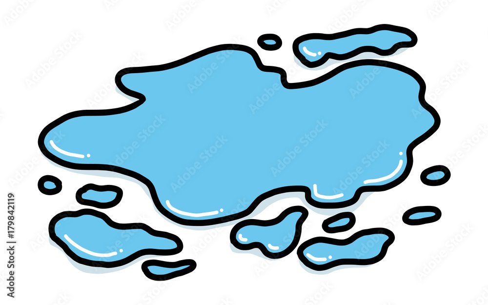water on the floor / cartoon vector and illustration, hand drawn style ...