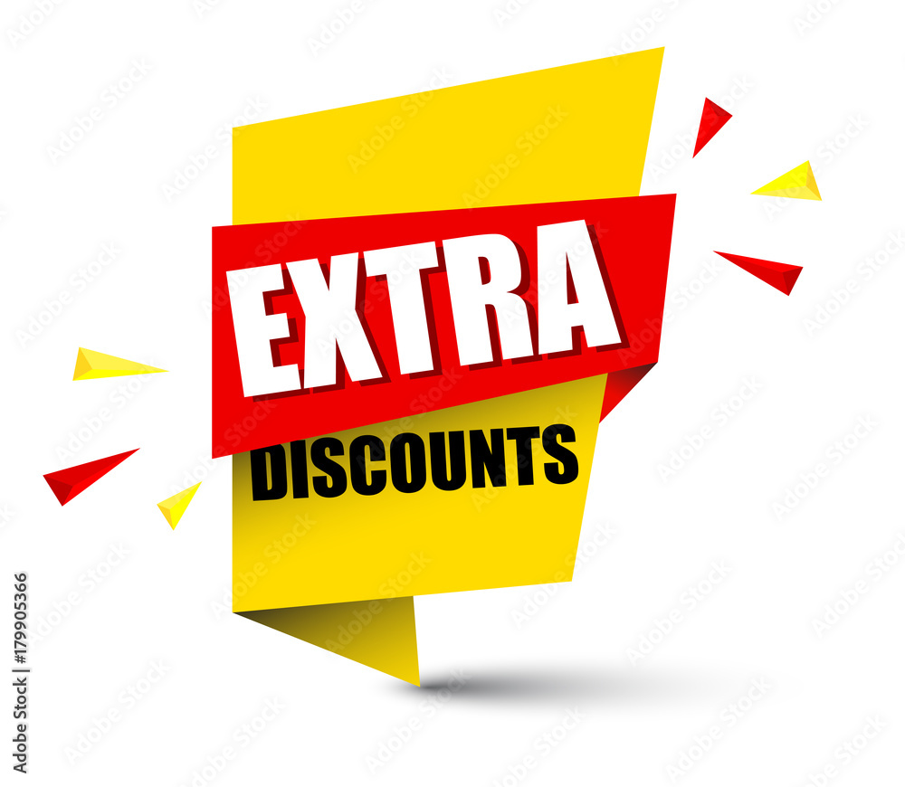 banner extra discounts Stock Vector | Adobe Stock
