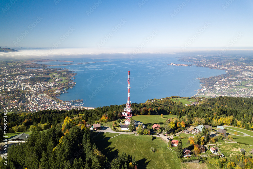 Blick vom Pfänder auf den Bodensee Stock-Foto | Adobe Stock