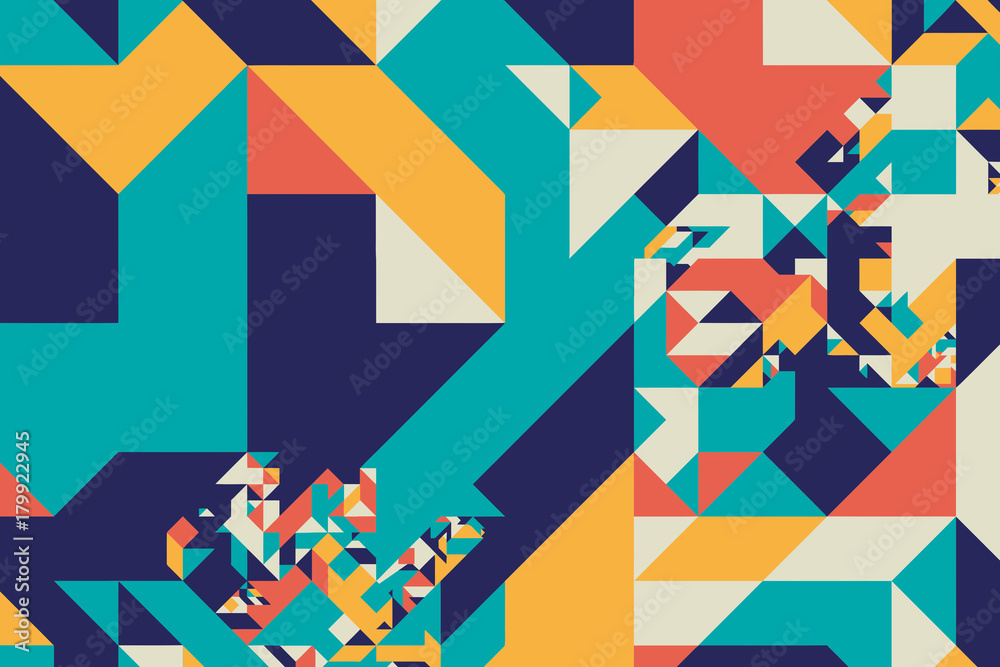 Tangram Graphic Pattern - Abstract Vector Design Stock Vector | Adobe Stock