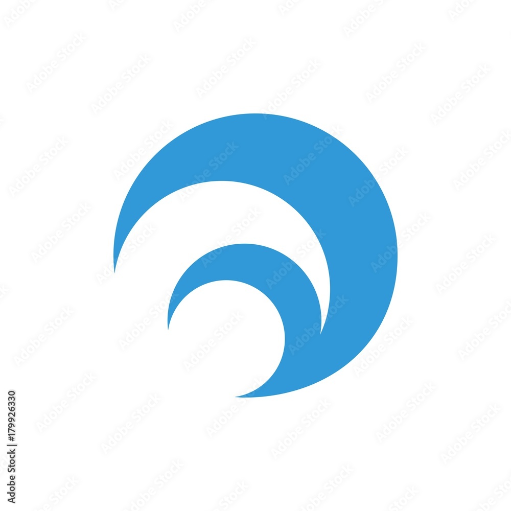 Simple wave logo icon design concept vector illustration for your brand ...