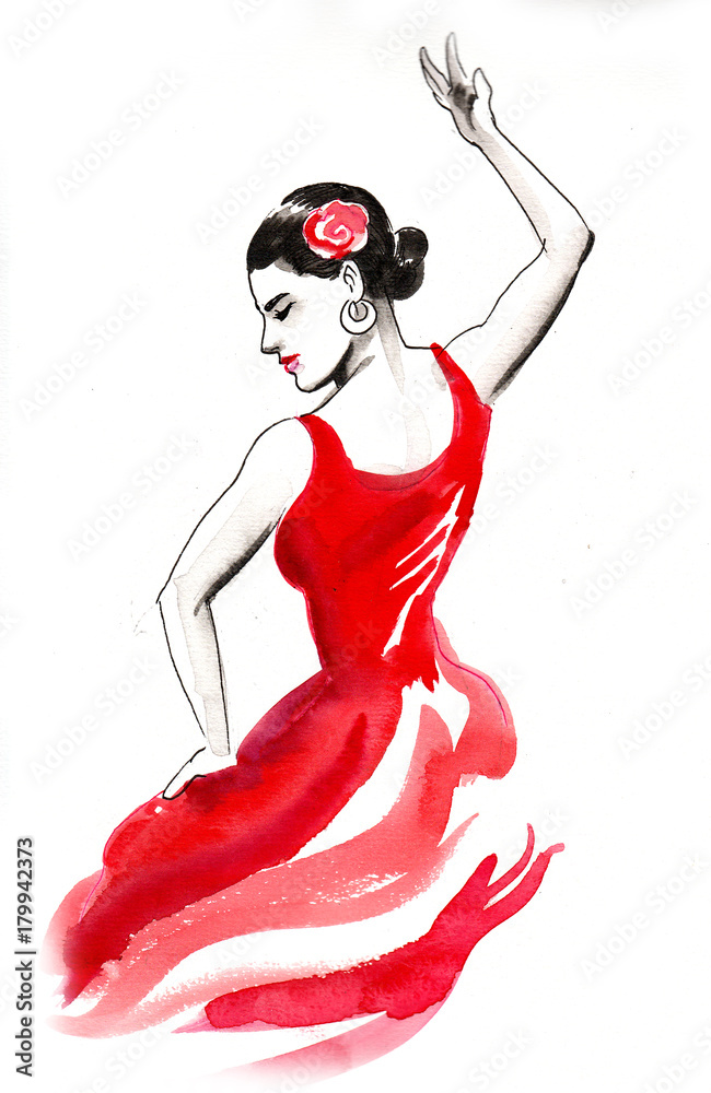 Flamenco Dance Drawing