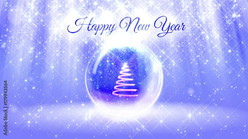 finished light composition for New Year with 3d Christmas tree from ...