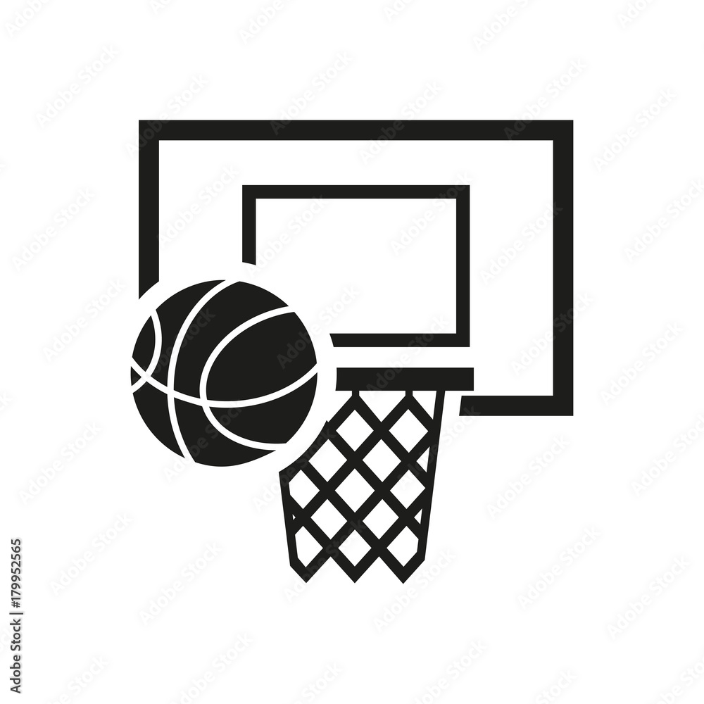 Basketball goal simple icon Stock Vector | Adobe Stock
