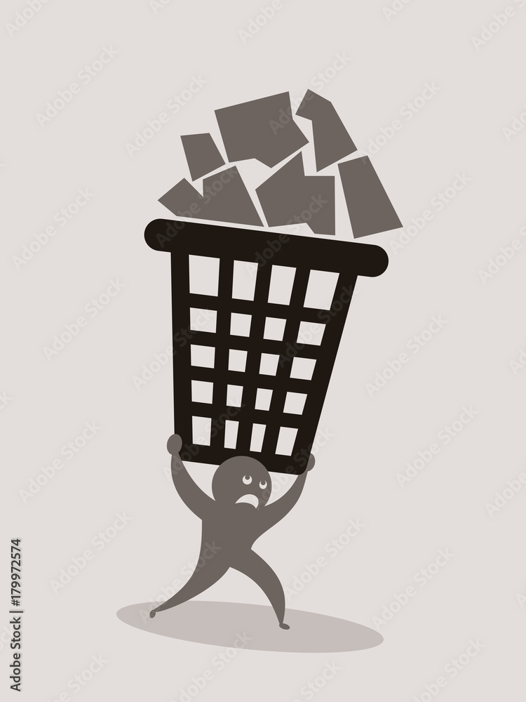 Problems, trouble, dangers and difficulties connected waste, garbage ...