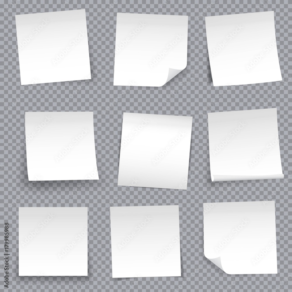 Creative vector illustration of post note papers sticker pin isolated ...