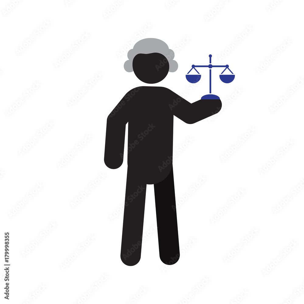 Judge silhouette icon Stock Vector | Adobe Stock