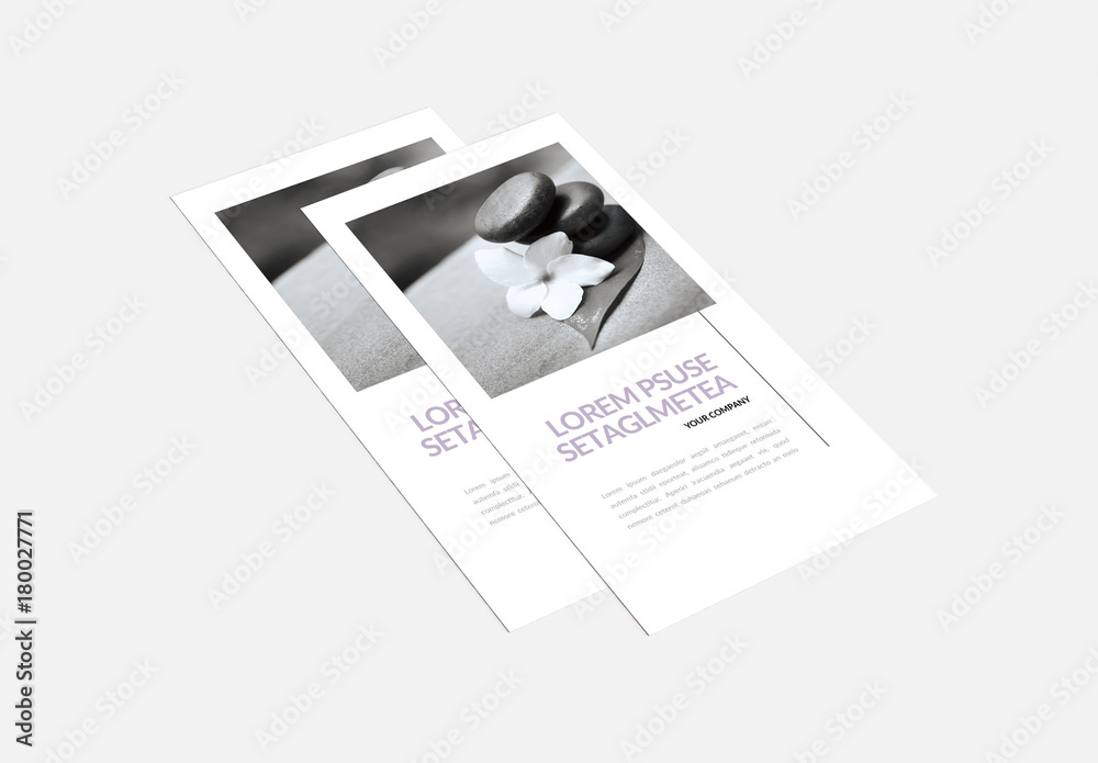Tri-fold Brochure Layout with Radar Charts Stock Template | Adobe Stock