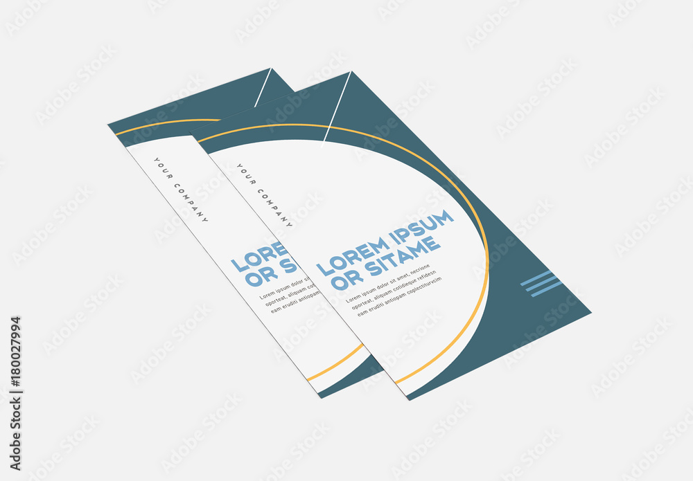 Tri-fold Brochure Layout with Geometric Elements Stock Template | Adobe ...