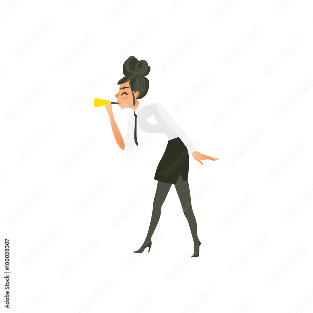 Blow Horn Cartoon