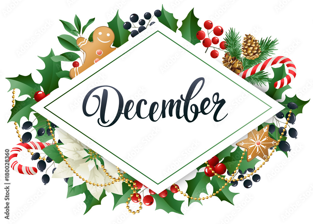December Banner Clipart